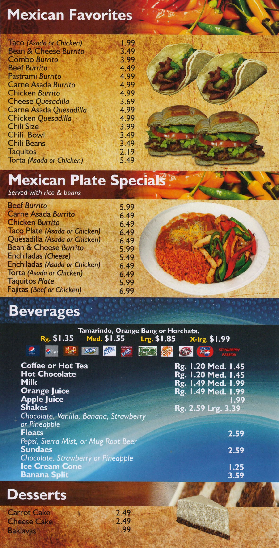 Menu - Cafe : Harrys Cafe - Huntington Beach, CA